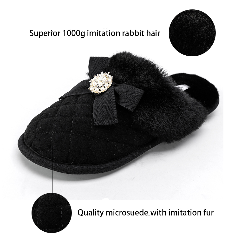 Classic Microsuede Chocolate Lady’s Cozy Fuzzy Closed-toe Relaxing ...